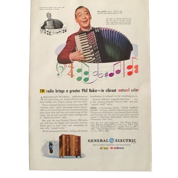 General Electric | Accents | Vintage 945 Generalelectric Ge Fm Radio ...